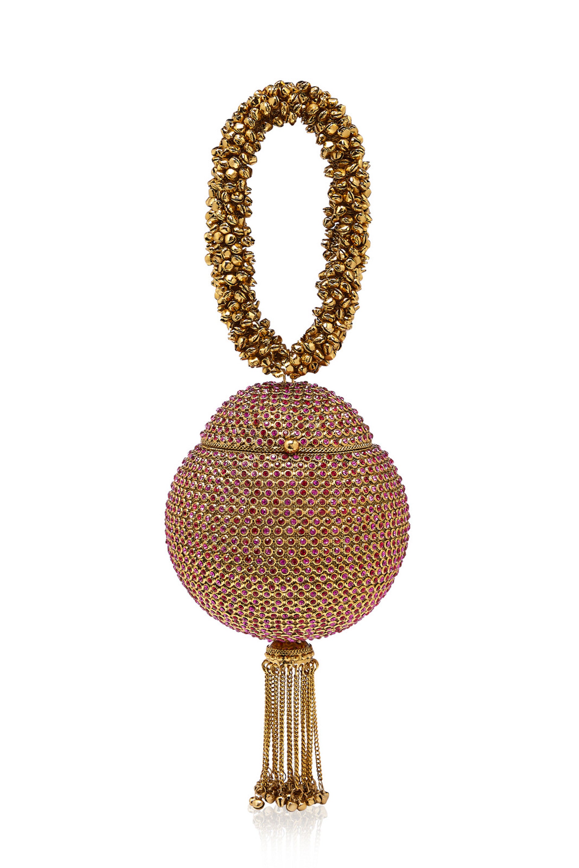 Mae Cassidy | Babi Crystal Pearl Bracelet Clutch Bag | Dazzling Pink ...